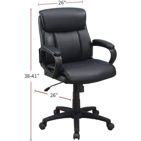 Classic Extra Padded Cushioned Office Desk Chair, Modern Plush Cushion ...