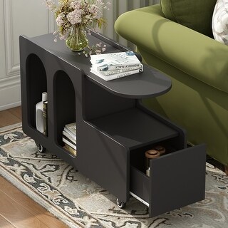 Mobile End Table with lockable wheels - Bed Bath & Beyond - 41464406