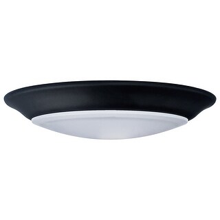 7 in. LED Disk Light 5-CCT Selectable 27K/3K/35K/4K/5K Black Finish ...