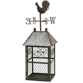 StyleCraft SC-AC51120 Metal Galvanized Farmhouse Barn Cage - Bed Bath ...