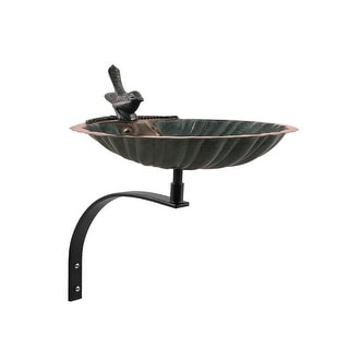 Achla Designs Scallop Shell Birdbath w/Wall Mount Bracket, 14.25 Inch ...