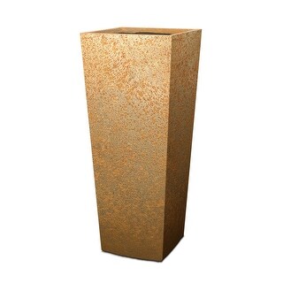 Kante 28"H Iron Oxide Finish Lightweight Concrete Tapered Planter with ...