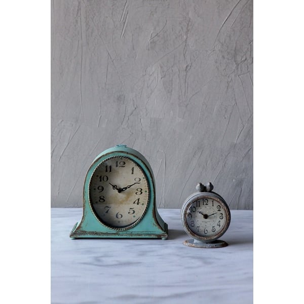mantel clock grey
