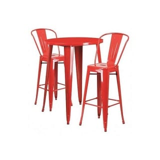 Flash Furniture Red Metal Bar Set,30RD CH-51090BH-2-30CAFE-RED-GG - 1 ...