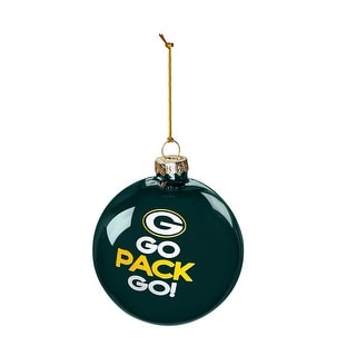 Green Bay Packers Go Pack Go! Blown Glass Ornament - Bed Bath & Beyond ...