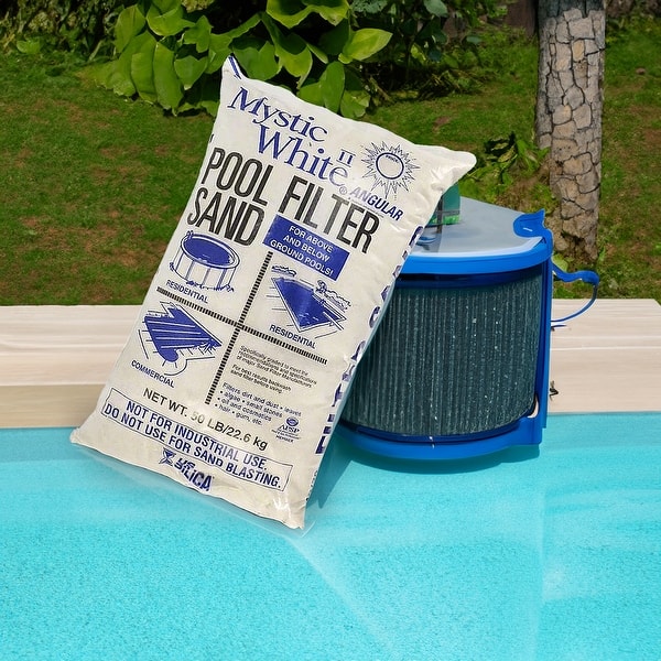 U.S. Silica 50 Pound Mystic White II Swimming Pool Filter Sand, White ...