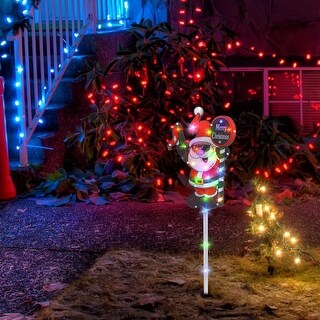 Joyfy 25" Santa Light-up Stake for Outdoor Christmas Yard Decorations ...