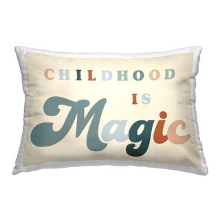 Stupell Groovy Childhood Magic Phrase Design by Lil' Rue - Bed Bath ...
