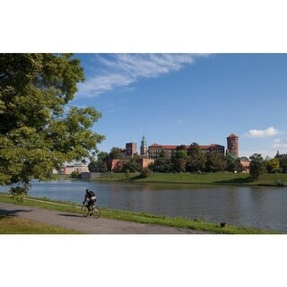 The River Wisla Passing The 11Th Century Royal Castle Wawel Hill Krakow ...