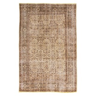 ECARPETGALLERY Hand-knotted Color Transition Light Brown Wool Rug - 5'6 ...