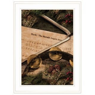 Hark the Herald Angels Sing White Framed Print Wall Art - Bed Bath ...