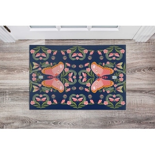 BUGGED NAVY Doormat By Kavka Designs - Bed Bath & Beyond - 38247937