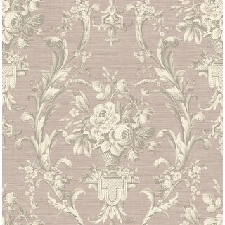 Seabrook Designs Villa Leaf Damask Unpasted Wallpaper - On Sale - Bed ...