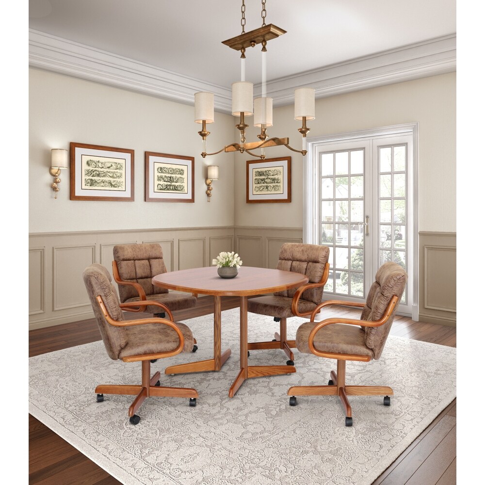 Rolling dining room chairs with arms store