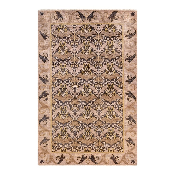 Hand-knotted Ziegler Chobi Copper Wool Rug - 5'7" x 8'5"/5'7 x 8'5 ...