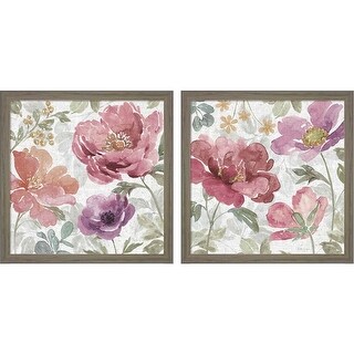 Beth Grove 'Springtime Bloom Dark' Framed Art (Set of 2) - Bed Bath ...