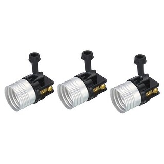 3Pcs 3-Way Lamp Socket Replacement with Turn Switch Knob for E26 Lamps ...