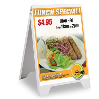 Double Sided Signboard Folding Display Sandwich Board Sidewalk Sign ...