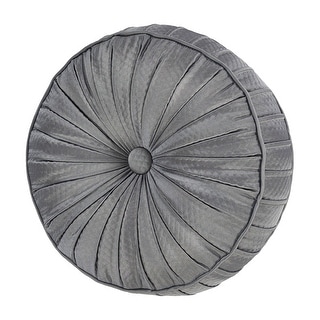 J. Queen New York Excelsior Tufted Round Decorative Throw Pillow - Bed ...