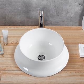 Vessel Bathroom Sink Basin in White Ceramic - Bed Bath & Beyond - 38956613
