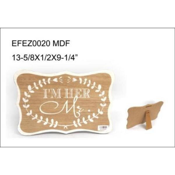 13.5" Brown and White "I'M Her Mr." Tabletop Plaque - Bed Bath & Beyond ...