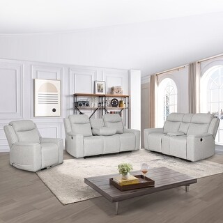 Amelia Collection Contemporary 3-Piece Upholstered Living Room Set ...