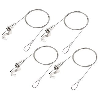 Picture Hanging Wire Kit, 4pcs 1M Adjustable Rail Hanging System 66lbs ...