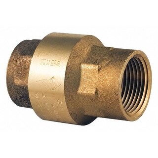Valve: Single Flow, Inline Spring, Brass, 2 1/2 in Pipe/Tube Size, FNPT ...