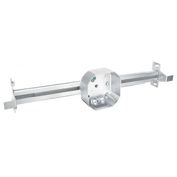 2 Pcs, 4 in. Octagon Fan Box, 1-1/2 in. Deep, with New Construction Bar ...