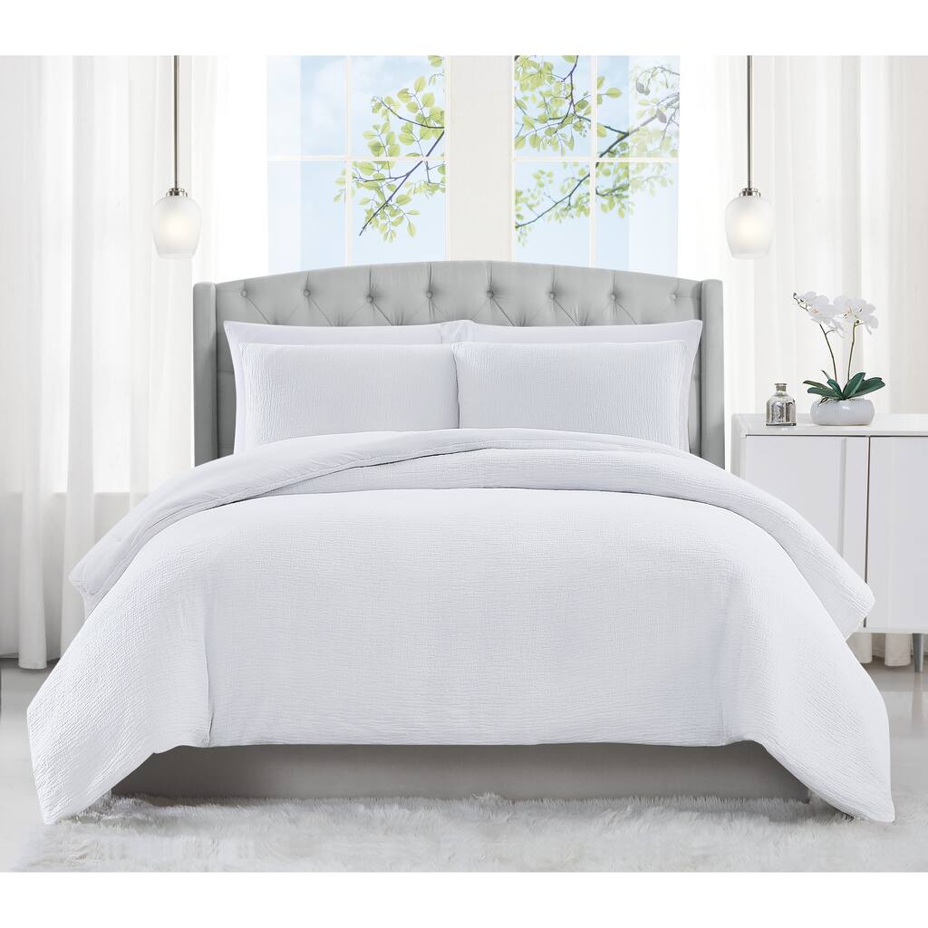 Charisma Solid Matelasse 3 Piece Comforter Set - Overstock - 32262936