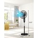 16 in. Dual Blade Stand Fan - Remote, Round Base - Bed Bath & Beyond ...