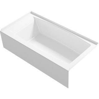 Kohler Entity 60" Three Wall Alcove Acrylic Soaking Tub with Right ...