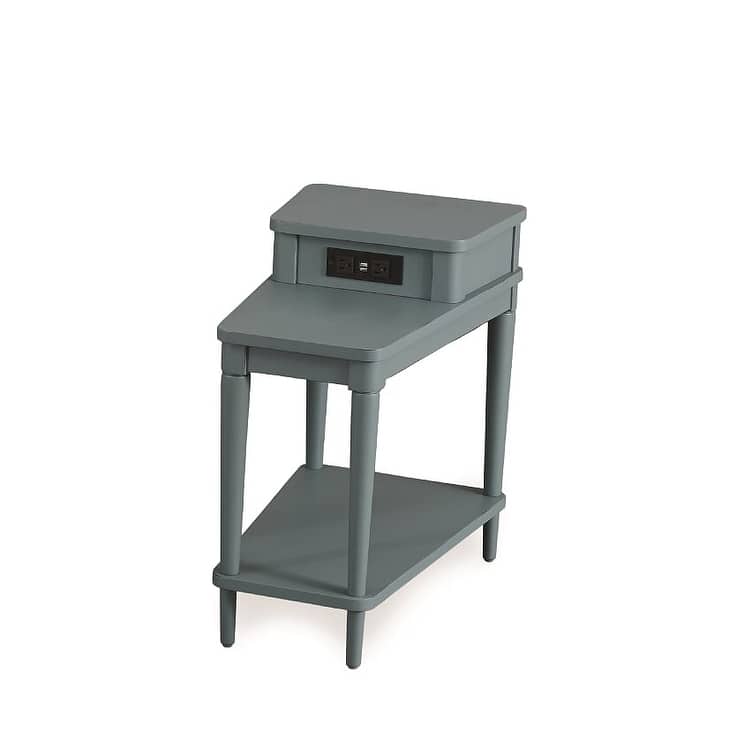 The Gray Barn Farmhouse Wood Charging Wedge Table - Overstock - 28736600