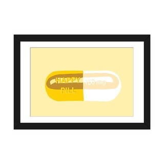 iCanvas "Happy Pill Yellow" by Jaymie Metz - Bed Bath & Beyond - 37465851