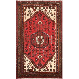 Geometric Hamedan Persian Kitchen Area Rug Handmade Wool Carpet - 3'3 ...