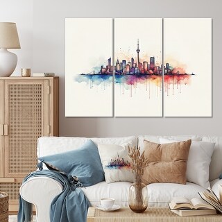 Designart "Canada Toronto City I" Canada Wall Art Print Set - Bed Bath ...