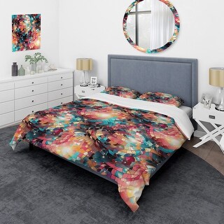 Designart "Popart Digital Disco Dance" Modern Bed Cover Set With 2 ...