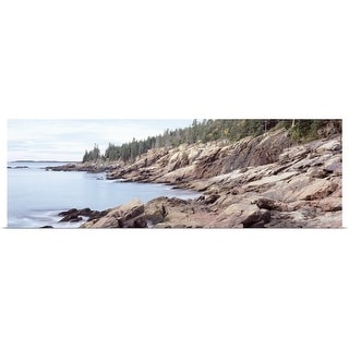 "Maine, Mount Desert Island, Acadia National Park, Rock formation on ...