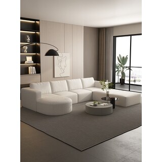 Memory Foam Modular Sectional Sofa Sleeper Couch with Chaise and ...