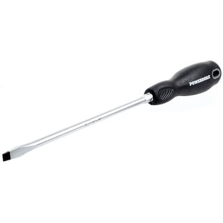 Powerbuilt 5/16 x 8 Inch Slotted Screwdriver with Double Injection ...