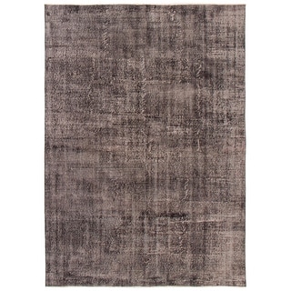 ECARPETGALLERY Hand-knotted Color Transition Black Wool Rug - 6'8 x 9'6 ...