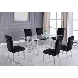 Diva Glass Dining Table - 29.5"H x 72"W x 36"D - Bed Bath & Beyond ...