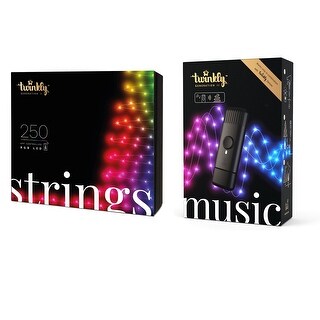 Twinkly String + Music 250 LED RGB Christmas Lights with Music Syncing ...