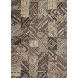 Ahgly Company Machine Washable Contemporary Bullet Shell Brown Area ...