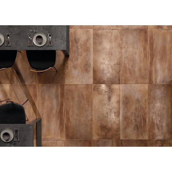 Industry Tile 24x48 Metallica Corten Porcelain Tile (15.5 Sq. ft./2 ...