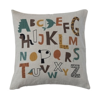 Kids Cotton Alphabet Print Throw Pillow - Bed Bath & Beyond - 37527623
