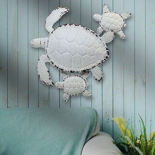 Metal Turtle Family Wall Décor 25x19" - Bed Bath & Beyond - 37290281