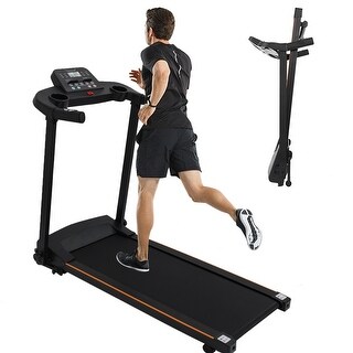 BOSCARE Folding Treadmill w/LCD Display Screen Electric 2.0HP Shock ...