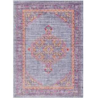 2’ x 3' Medieval Purple and Blue Rectangular Wool Area Rug - 2-footx3 ...