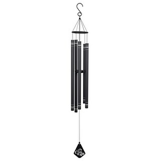51" Black Metal Windchime with Butterfly Windcatcher - Bed Bath ...